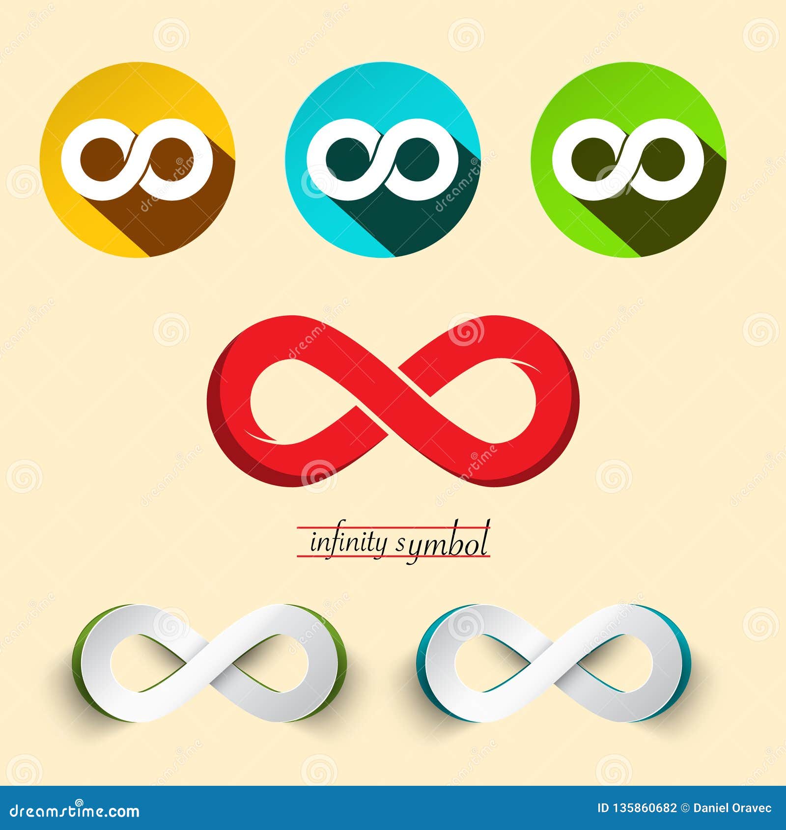 Infinity Symbol. Vector Endless Icons Stock Vector - Illustration of ...