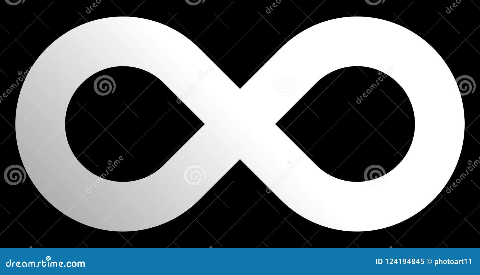Infinity Symbol White - Gradient Standard - Isolated - Vector Stock ...