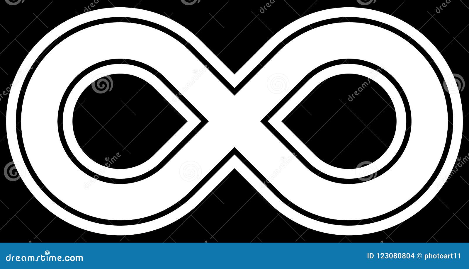 Infinity Symbol White - Outlined - Isolated - Vector Stock Vector ...
