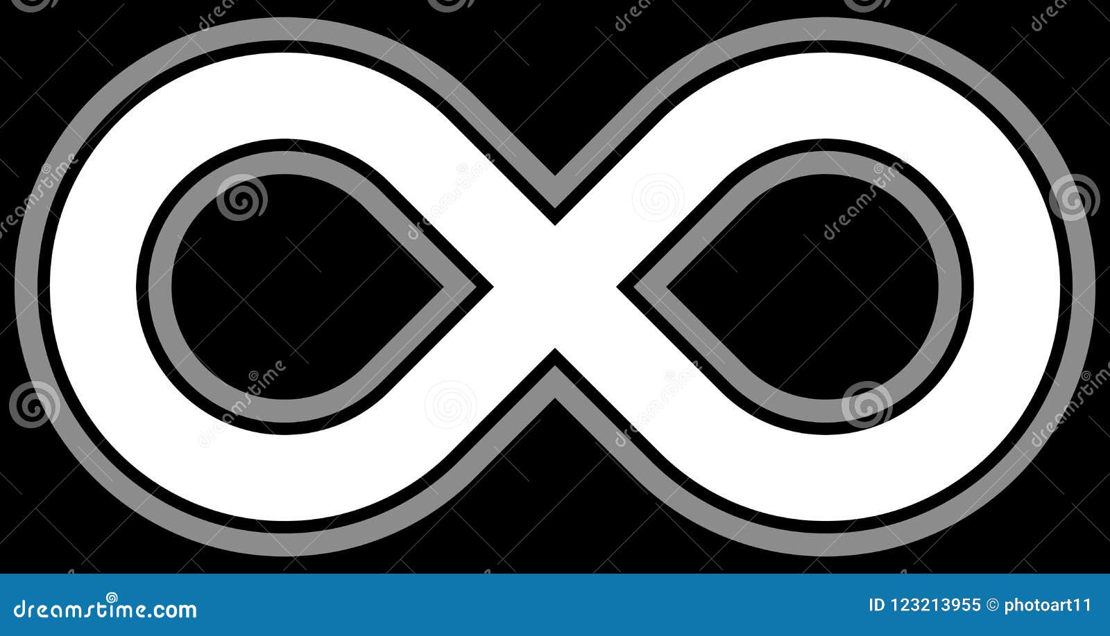 Infinity Symbol White - Outlined - Isolated - Vector Stock Vector ...