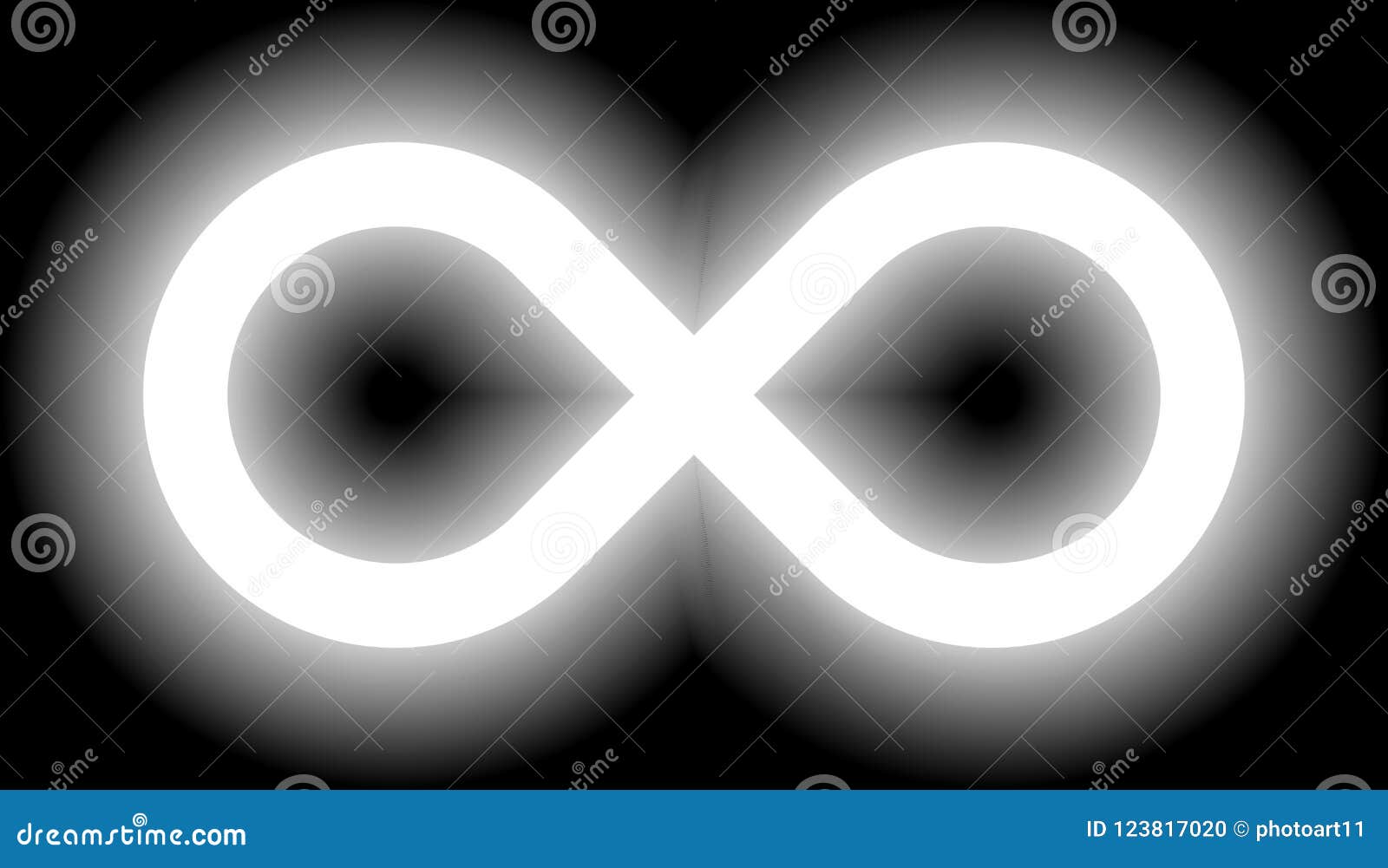 Infinity Symbol White - Simple Glow with Transparency Eps 10 - I Stock ...