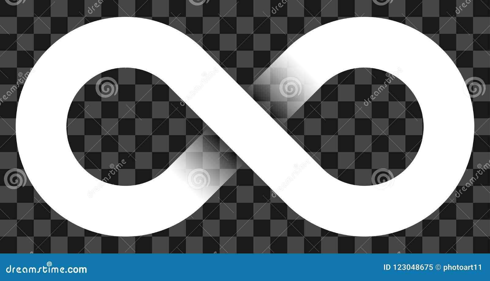 Infinity Symbol White - Simple with Transparency Eps 10 - Isolated ...