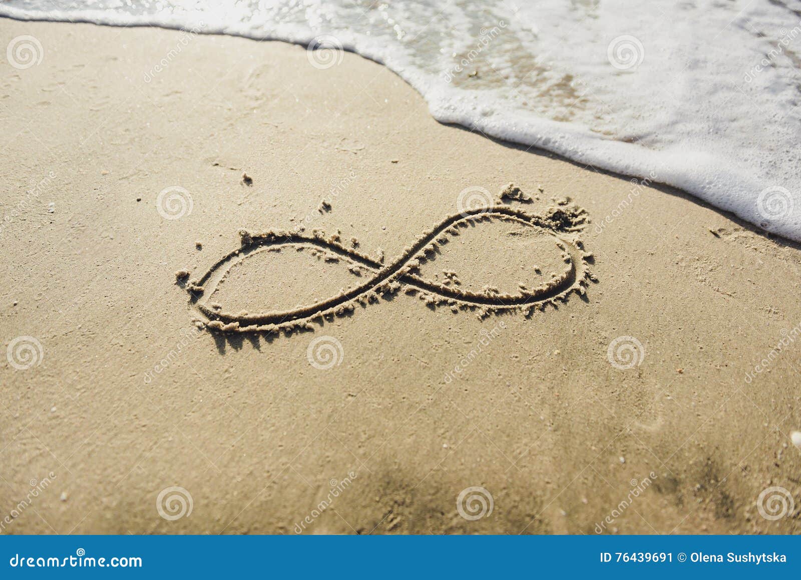 Infinity Symbol Written on Sand. Stock Image - Image of infinity ...