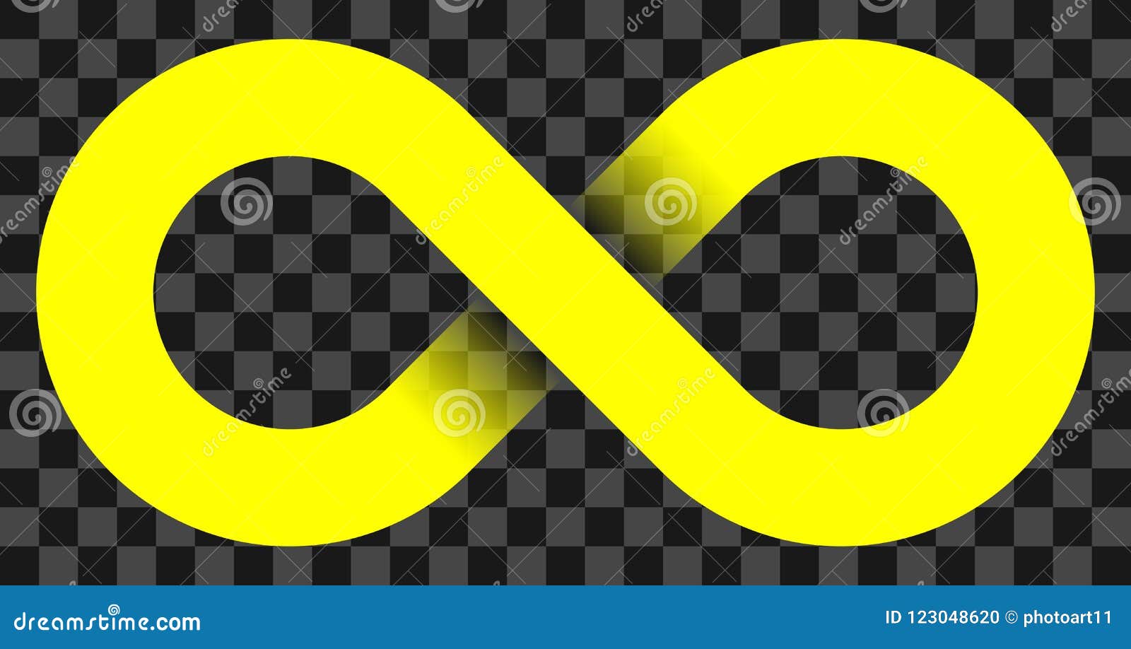 Infinity Symbol Yellow - Simple with Transparency Eps 10 - Isolated ...