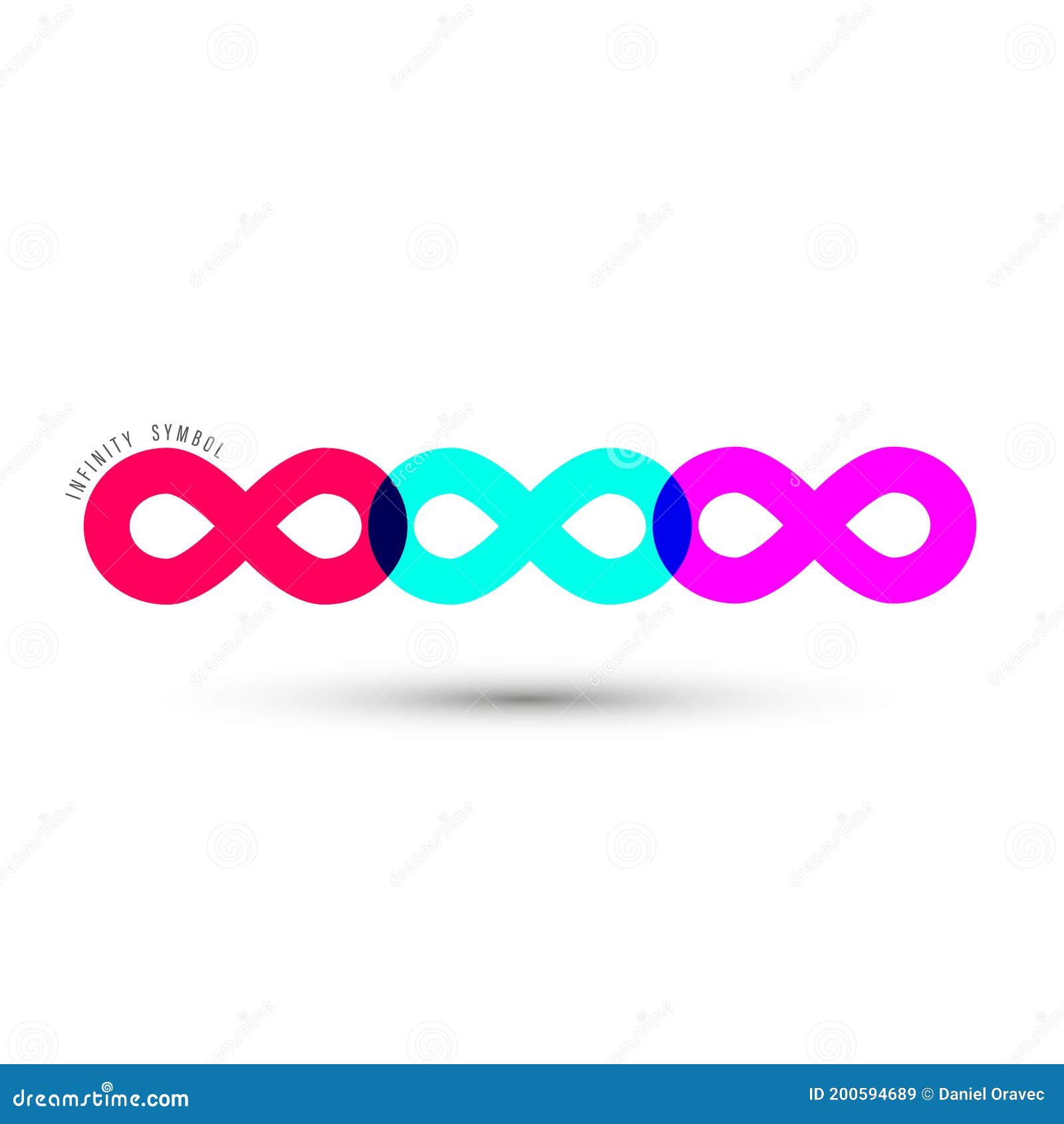 Infinity symbolen set vector illustratie. Illustration of eeuwig ...