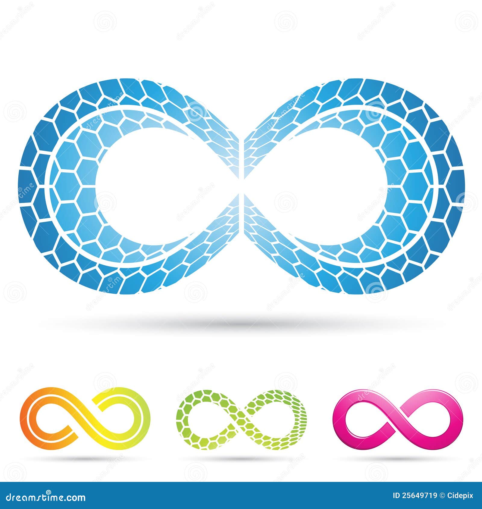Infinity Symbols with Mosaic Pattern Stock Vector - Illustration of ...