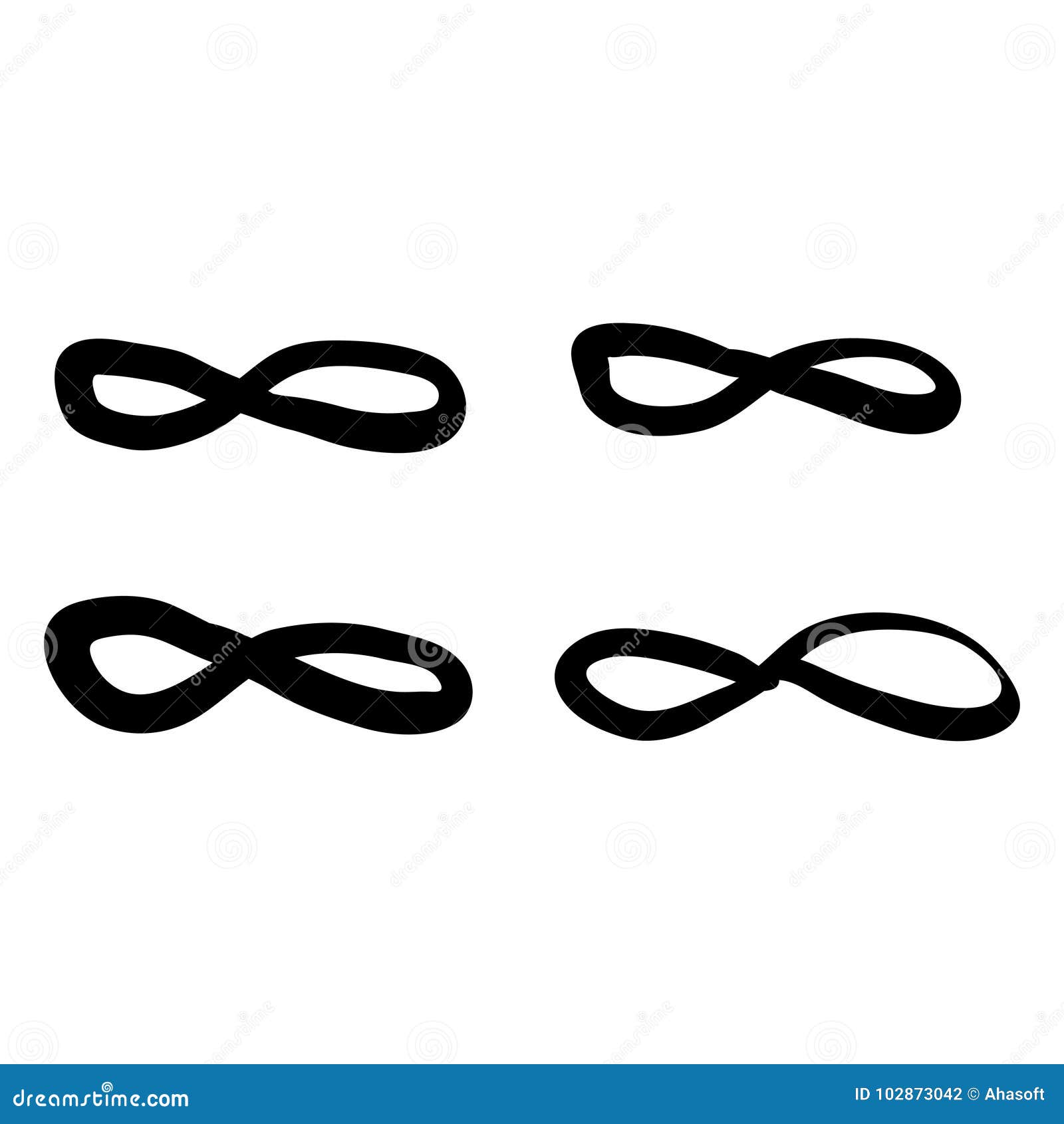 Infinity Symbols Scribble Sketch Stock Illustration - Illustration of ...