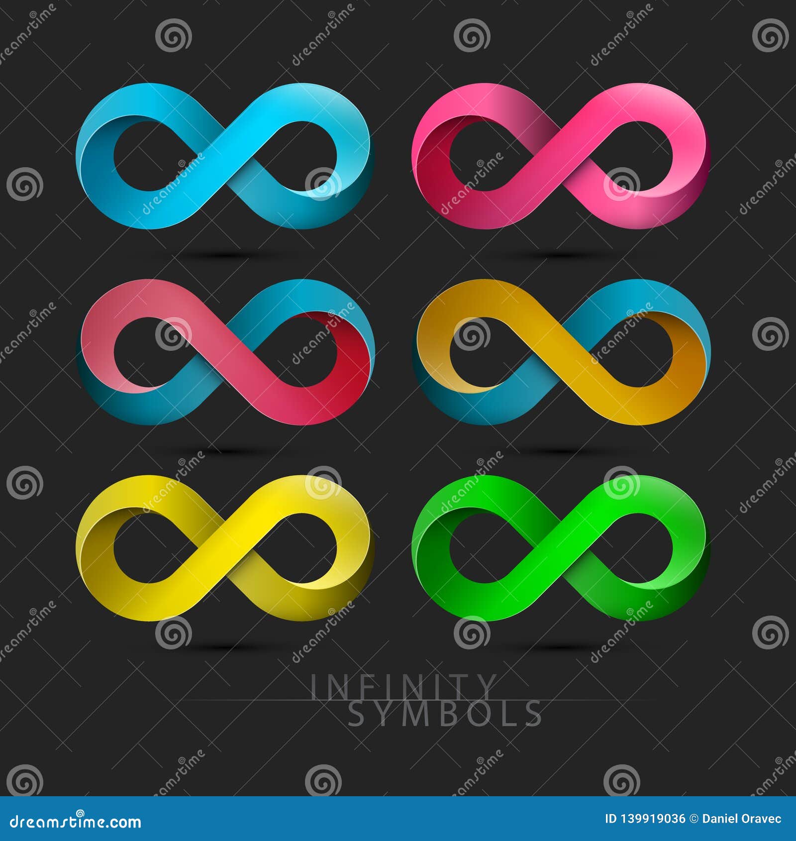 Endless Icons. Colorful Vector Infinity Symbols | CartoonDealer.com ...