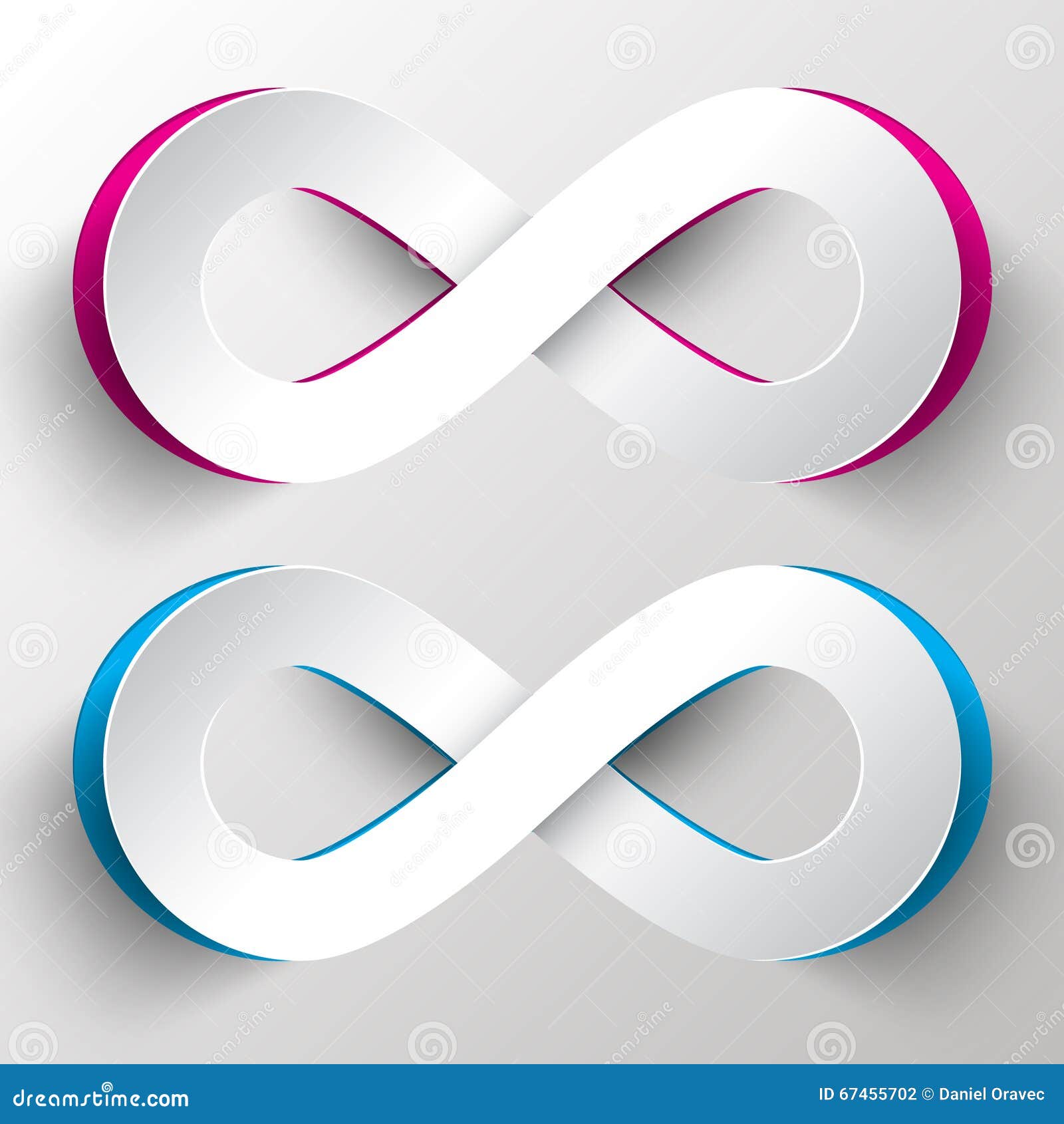 Infinity Symbols stock vector. Illustration of light - 67455702