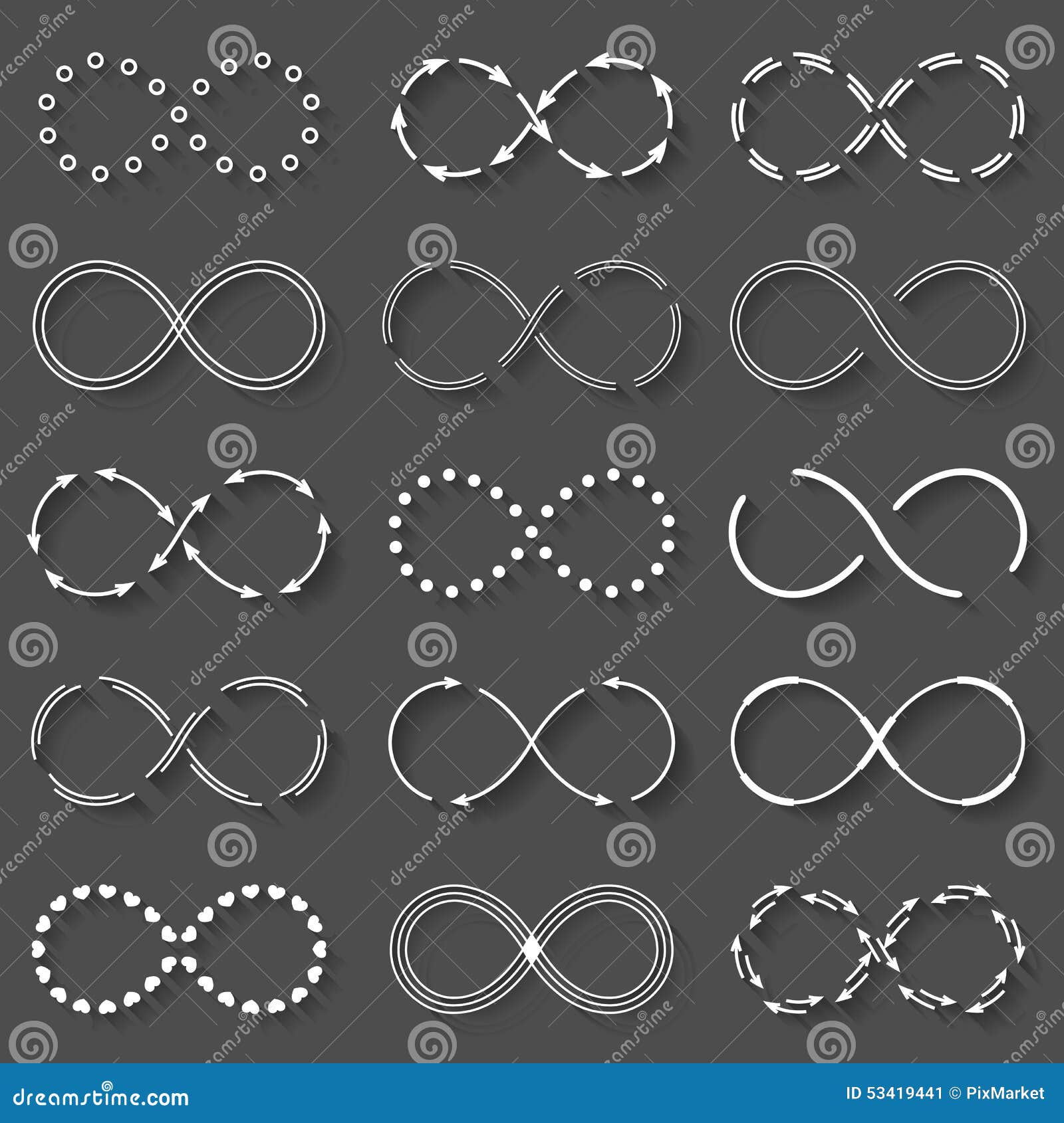 Infinity Symbols stock vector. Illustration of eternity - 53419441