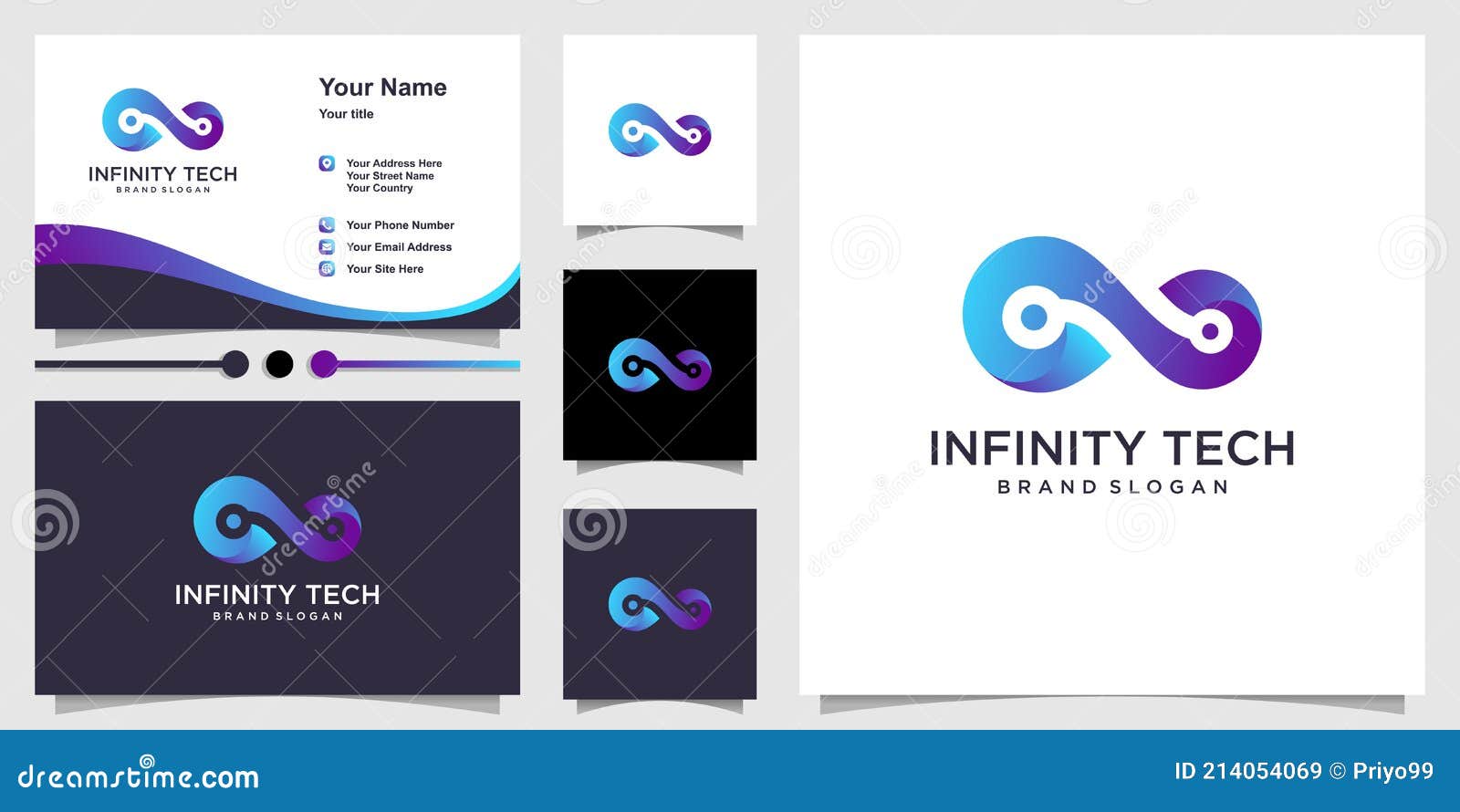 Infinity Tech Logo with Modern Concept and Business Card Design Premium ...