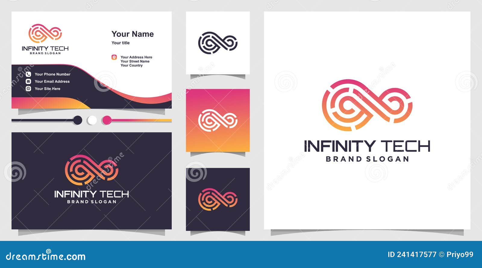 Infinity Technology Logo with Modern Abstract Concept Premium Vector ...