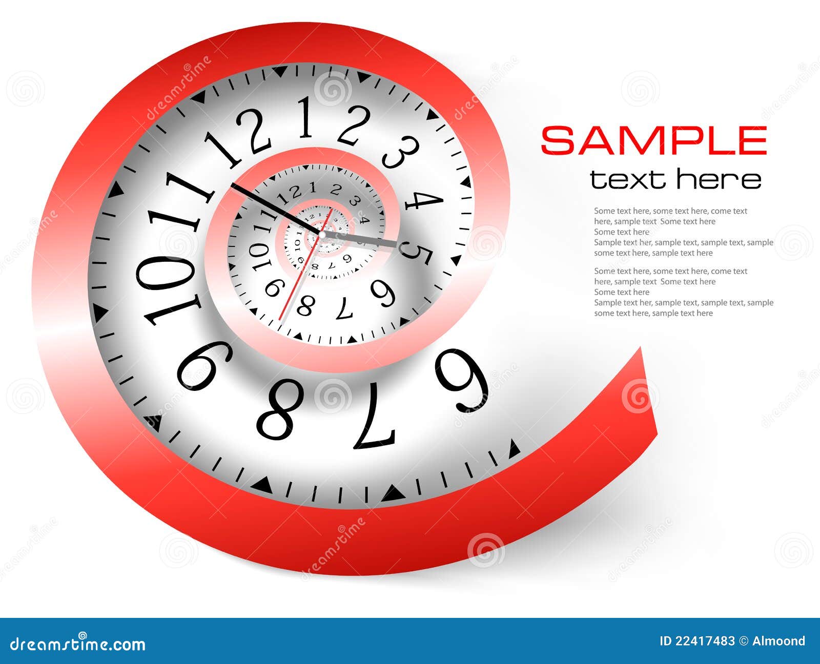 Infinity Time Background. Vector Stock Vector - Illustration of place ...