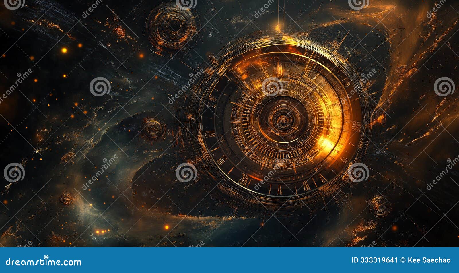 Infinity of Time: a Celestial Clockwork Stock Illustration ...