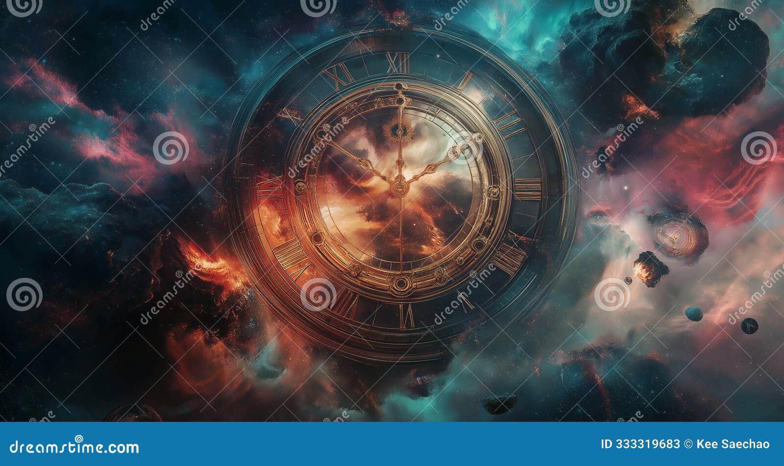 Infinity of Time: a Celestial Clockwork Stock Illustration ...
