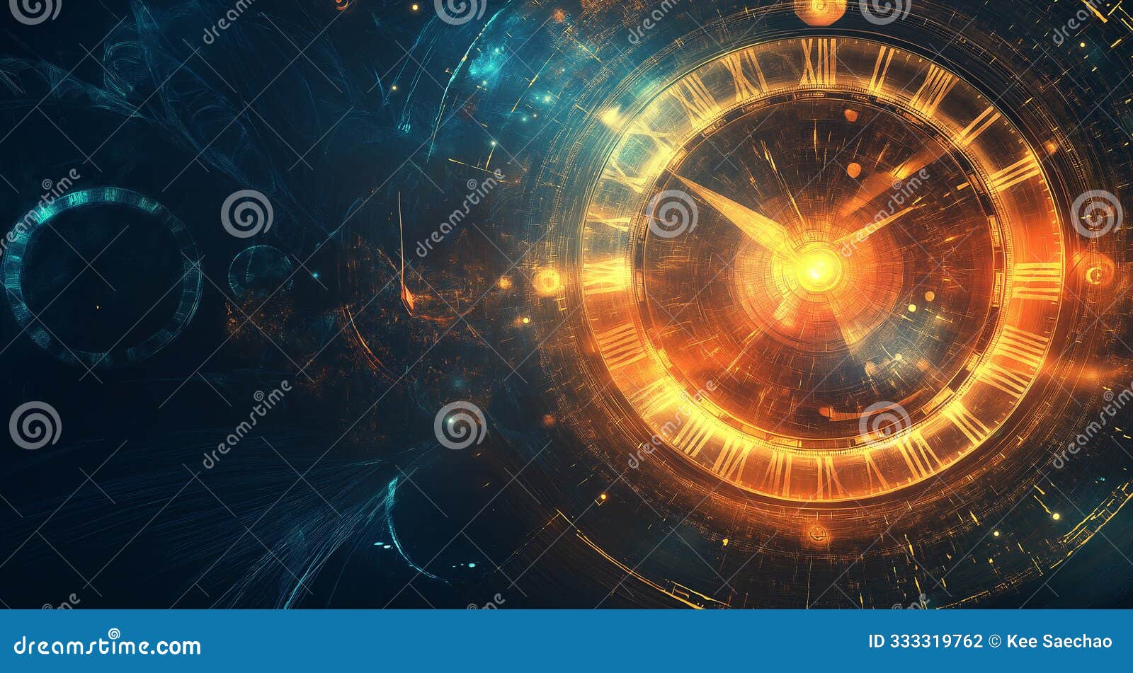 Infinity of Time: a Celestial Clockwork Stock Illustration ...