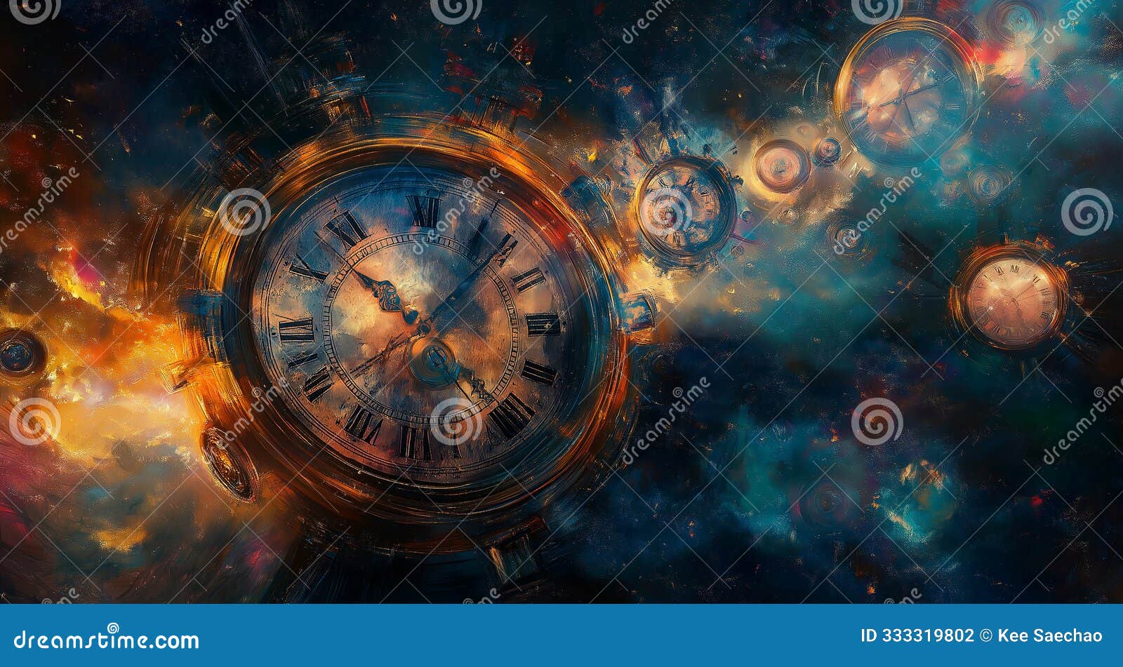 Infinity of Time: a Celestial Clockwork Stock Illustration ...