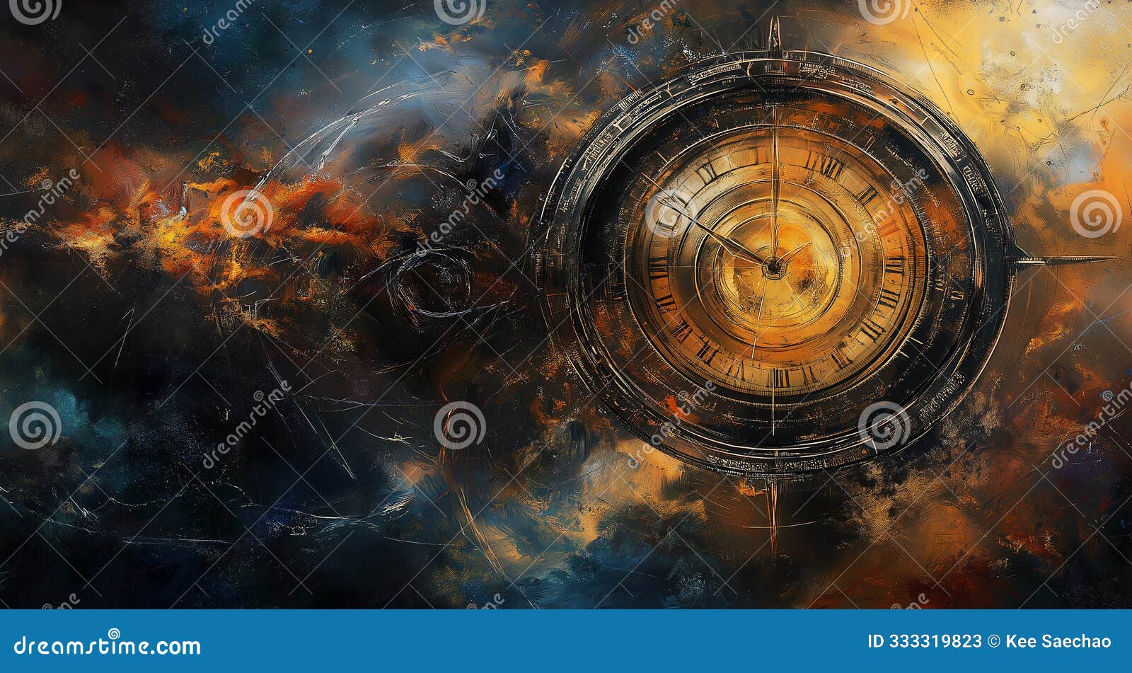 Infinity of Time: a Celestial Clockwork Stock Illustration ...