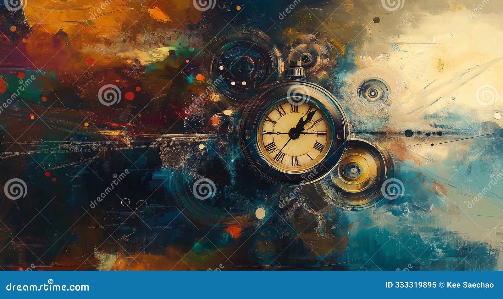 Infinity of Time: a Celestial Clockwork Stock Illustration ...