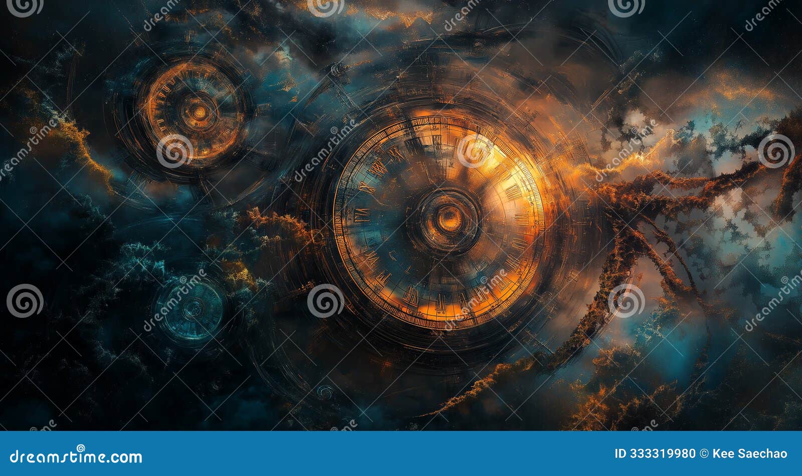 Infinity of Time: a Celestial Clockwork Stock Illustration ...