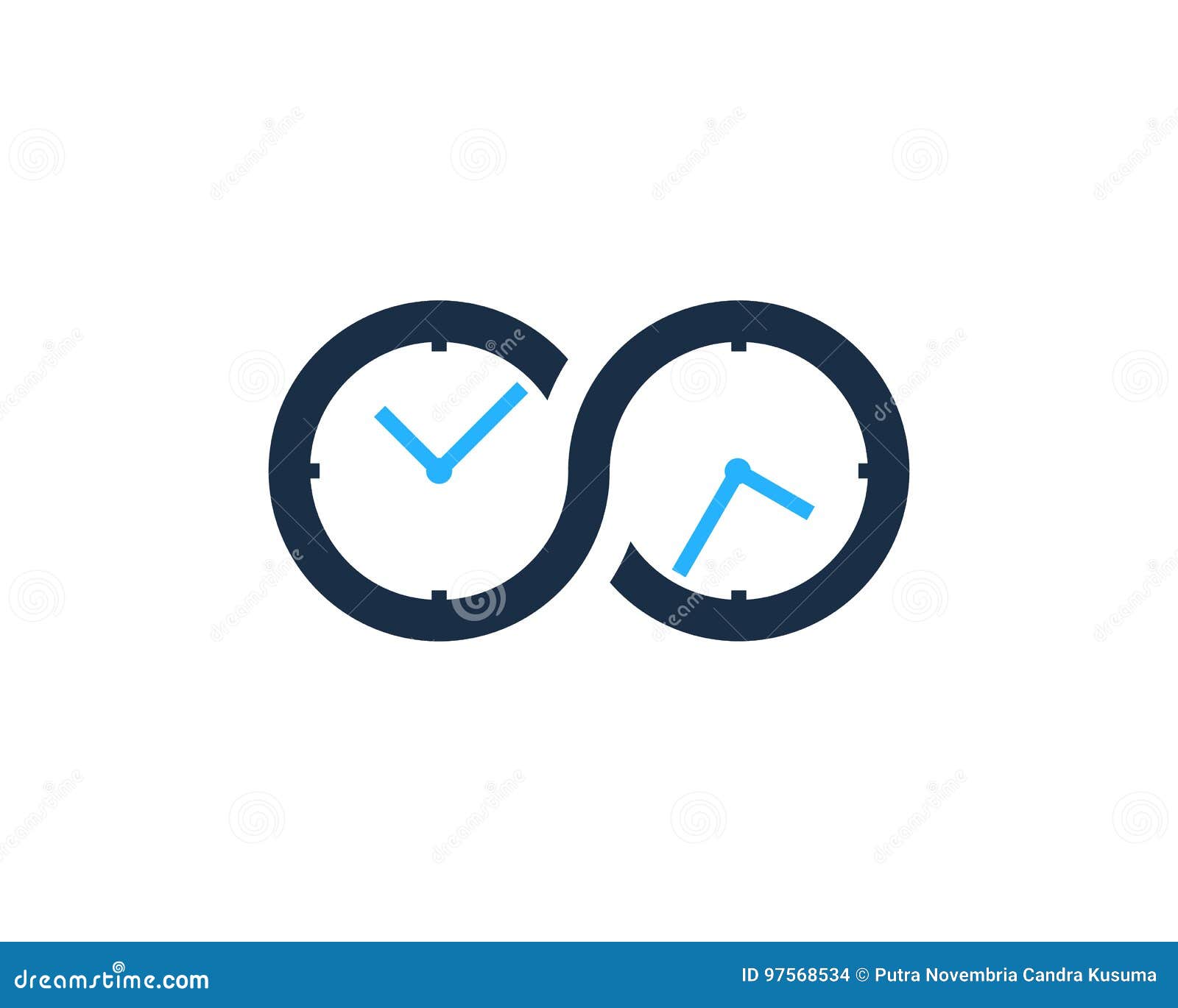 Infinity Time Icon Logo Design Element Stock Vector - Illustration of ...