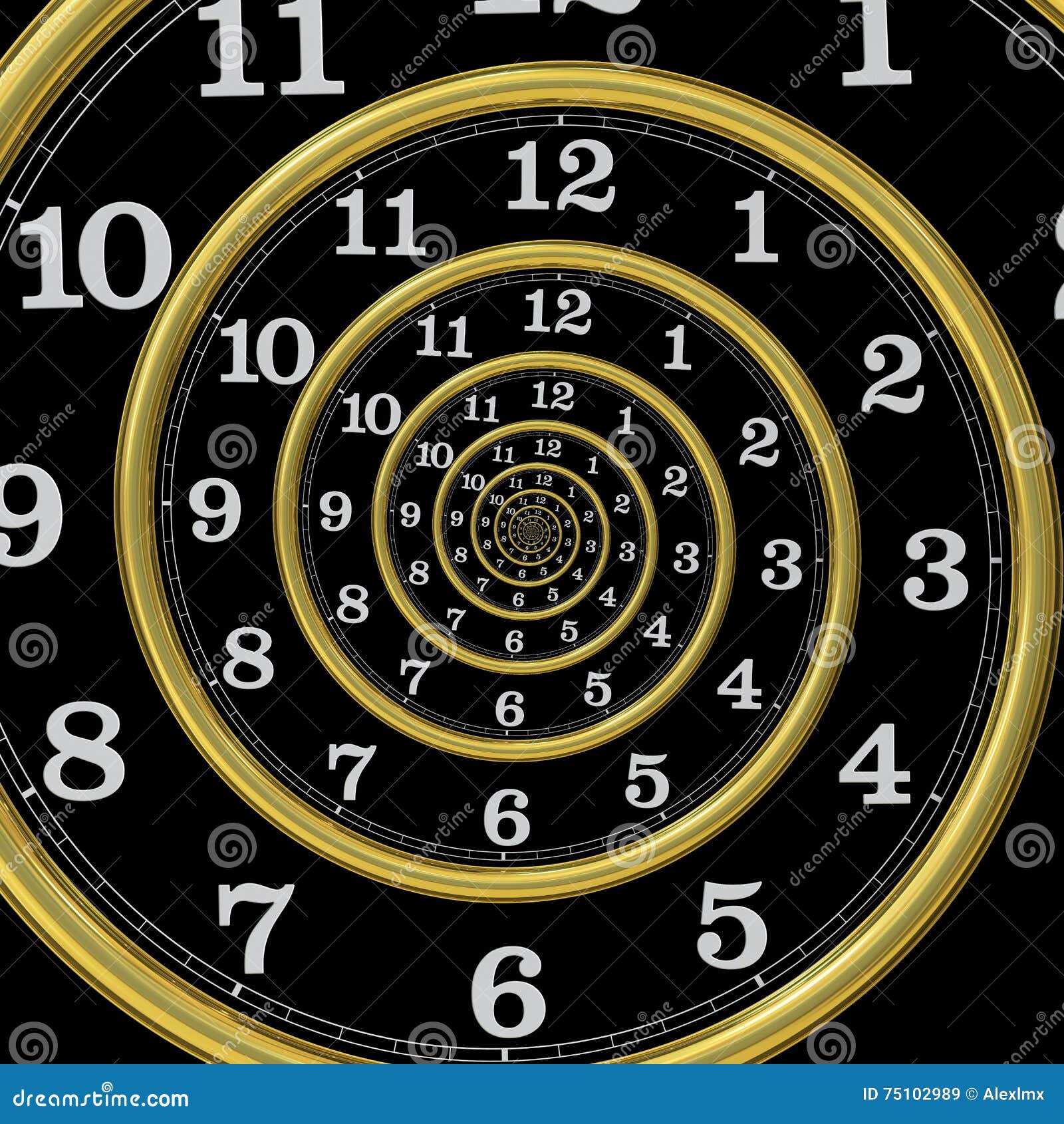Infinity Time Spiral stock illustration. Illustration of curls - 75102989