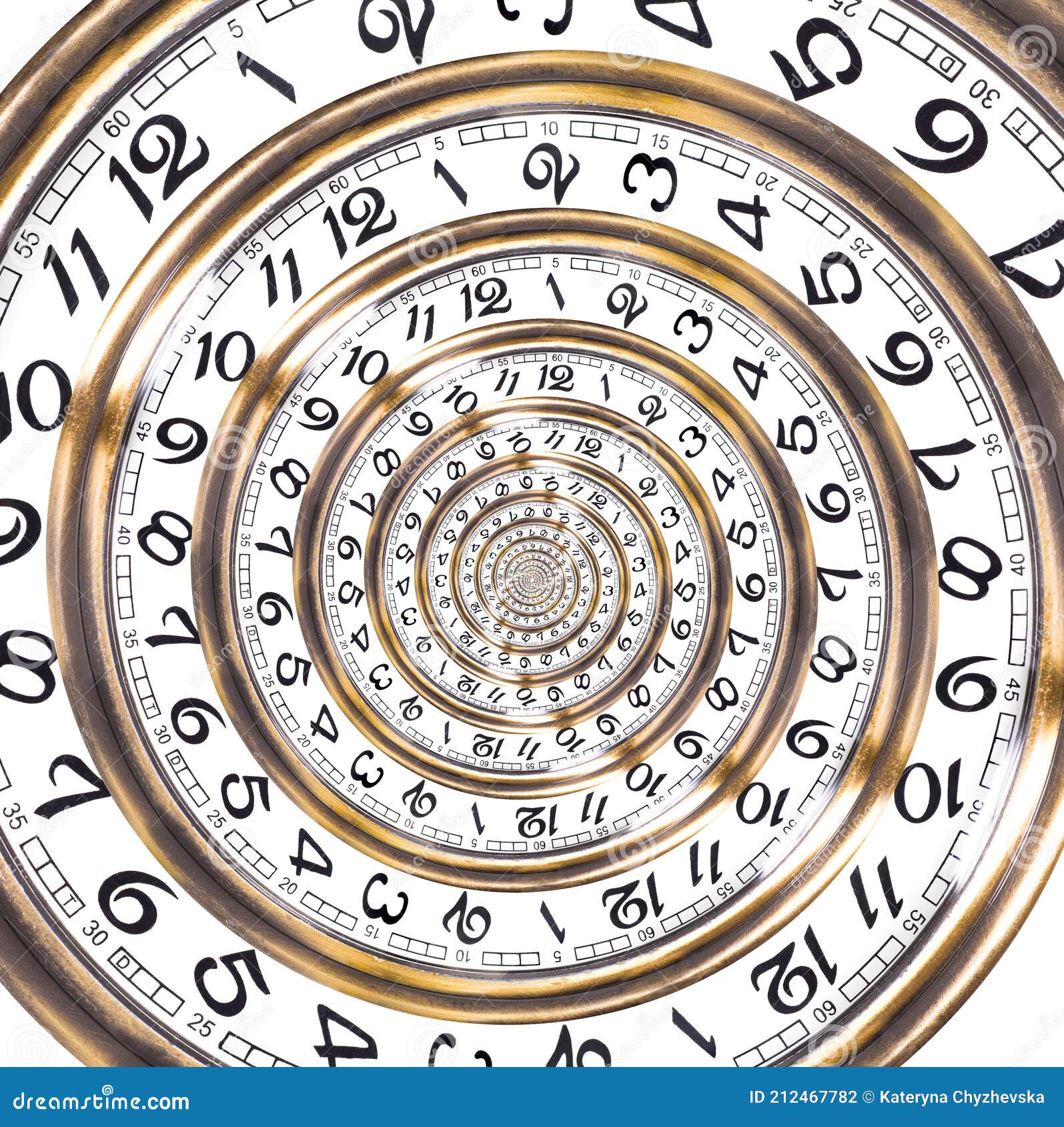 Infinity time spiral stock photo. Image of closeup, numeral - 212467782