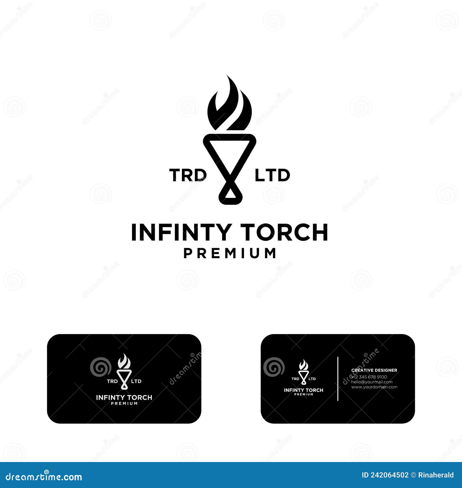 Infinity Torch Logo Vector Symbol Illustration Design Stock ...