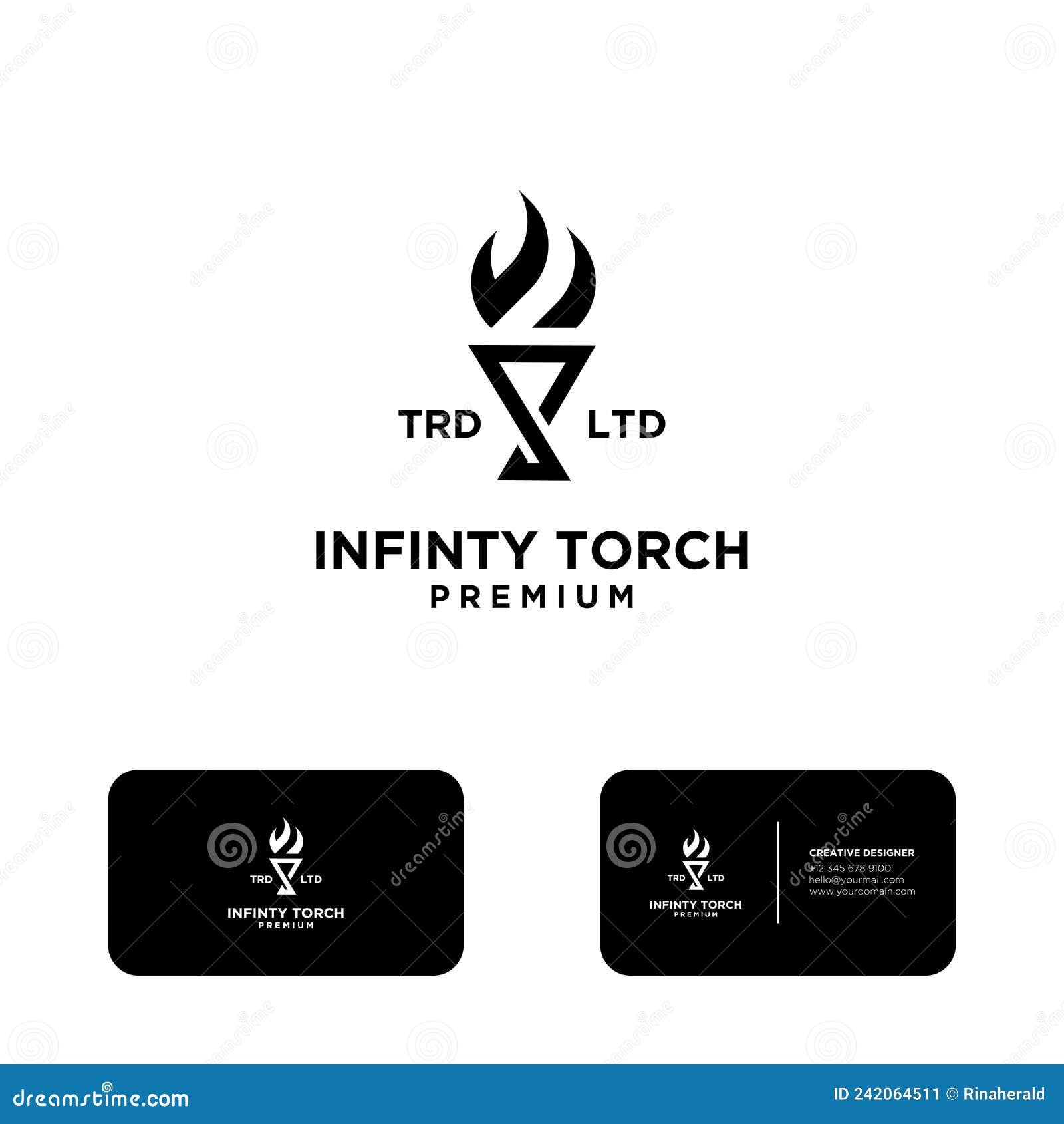 Infinity Torch Logo Vector Symbol Illustration Design Stock ...
