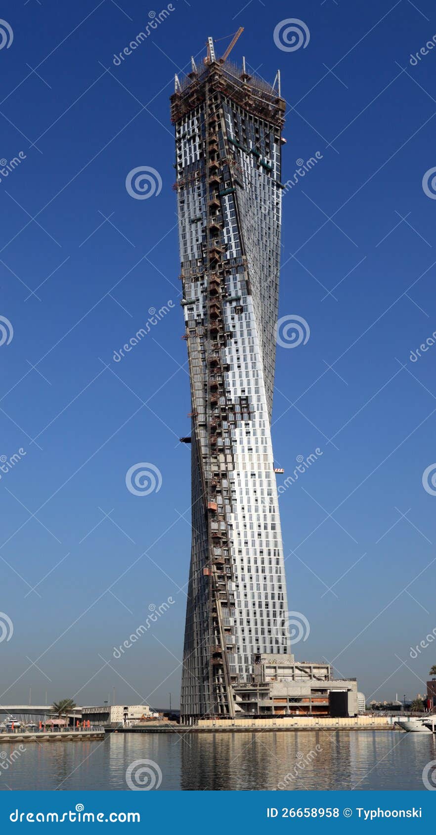 The Infinity Tower in Dubai Stock Photo - Image of building ...