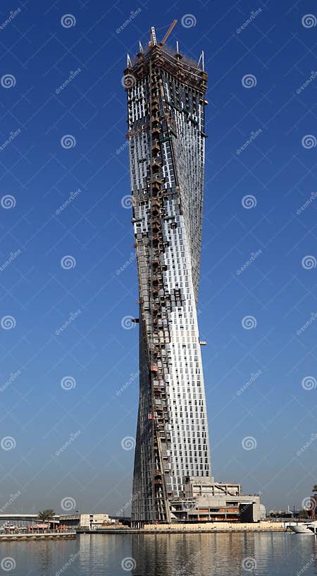 The Infinity Tower in Dubai Stock Photo - Image of building ...