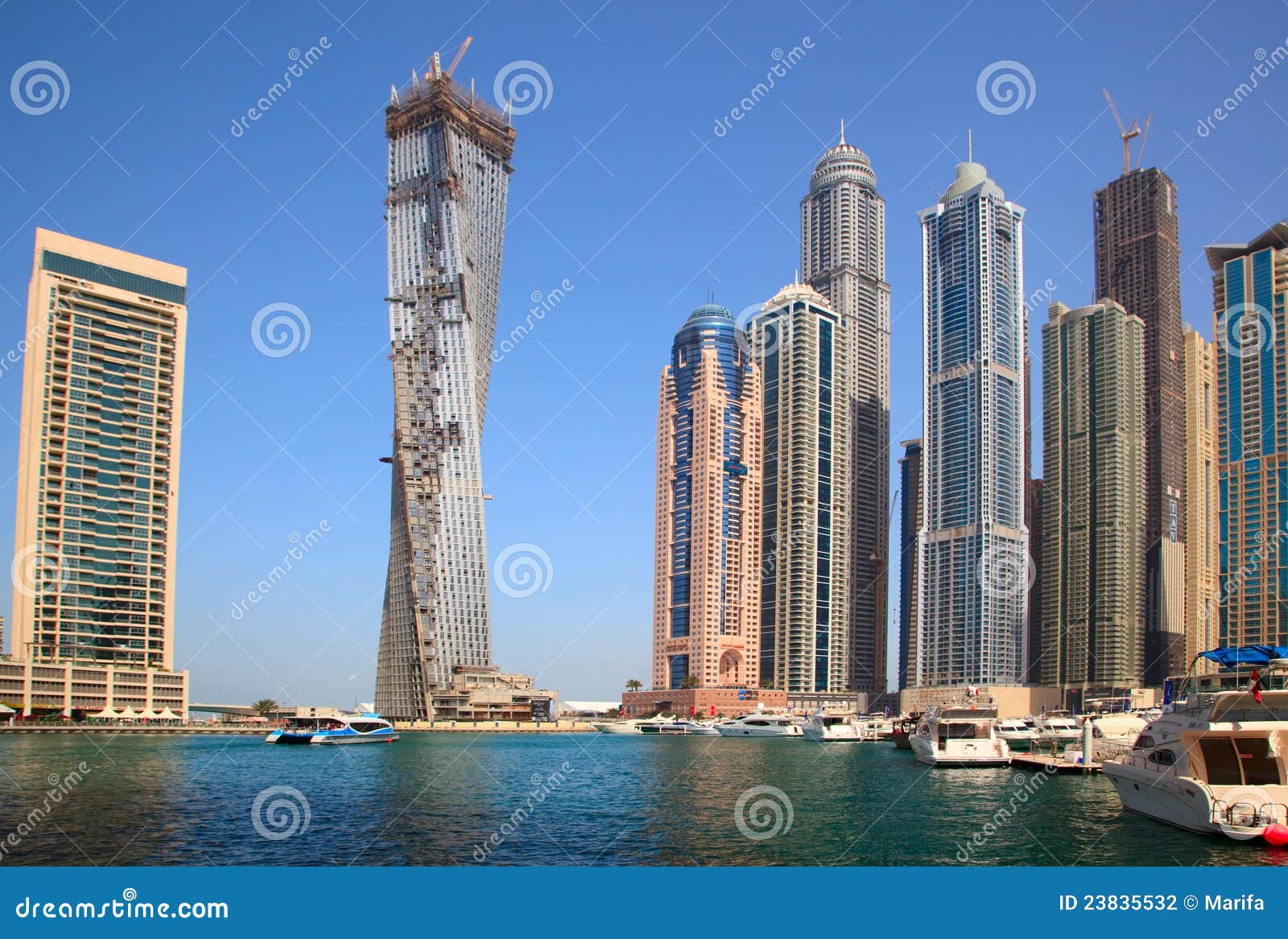 Infinity Tower Skyscraper in Dubai Editorial Photography - Image of ...