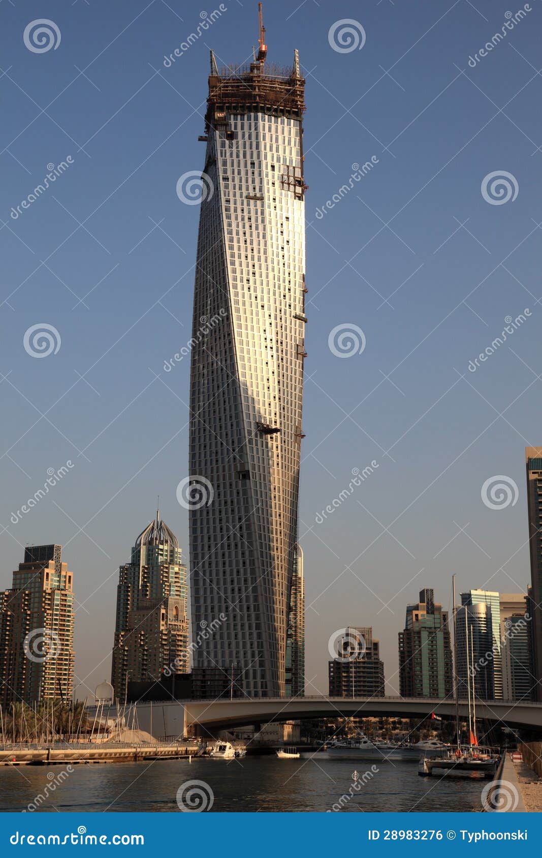 Infinity Tower - Skyscraper in Dubai Marina Editorial Photo - Image of ...