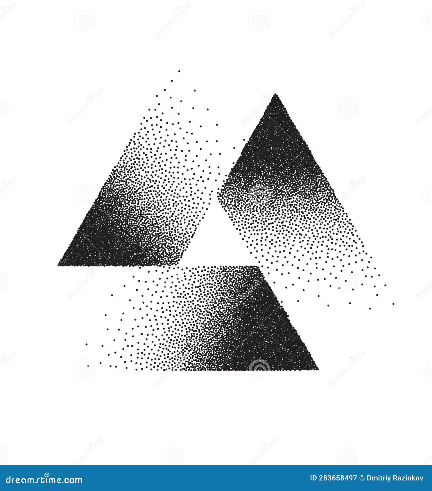 Infinity Triangle in Vintage Style. Isolated on White Background Stock ...