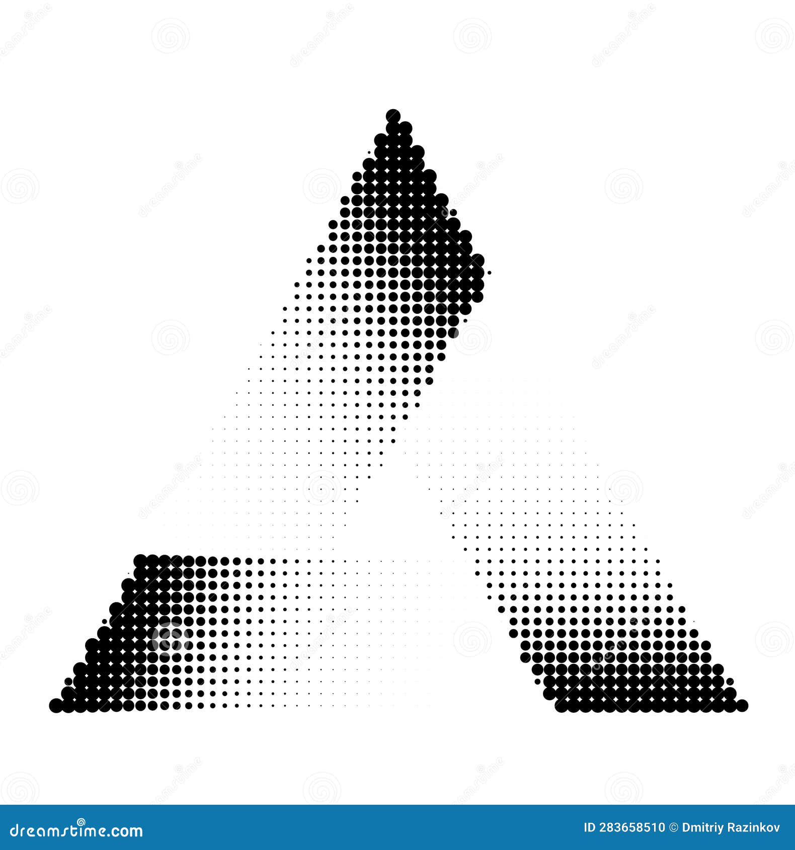 Infinity Triangle in Vintage Style. Isolated on White Background Stock ...