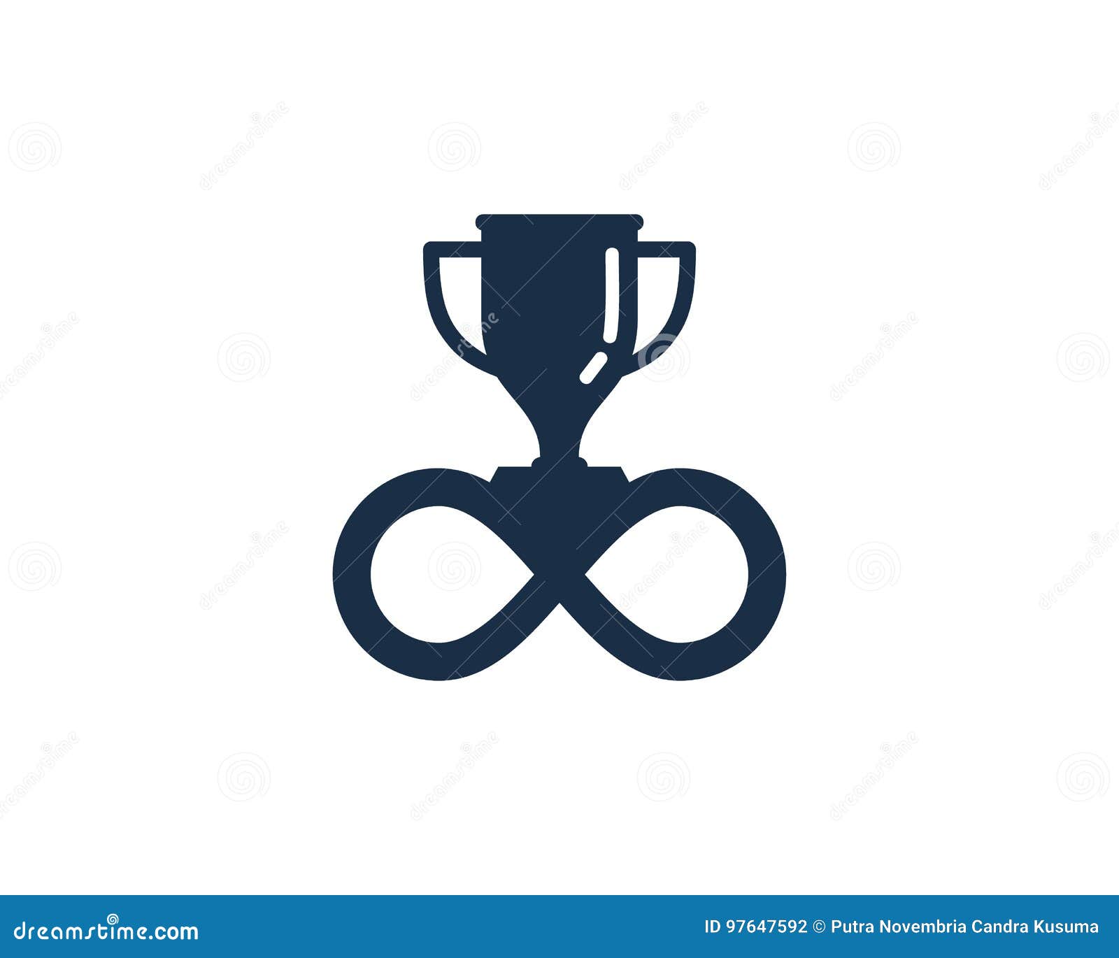 Infinity Trophy Icon Logo Design Element Stock Vector - Illustration of ...