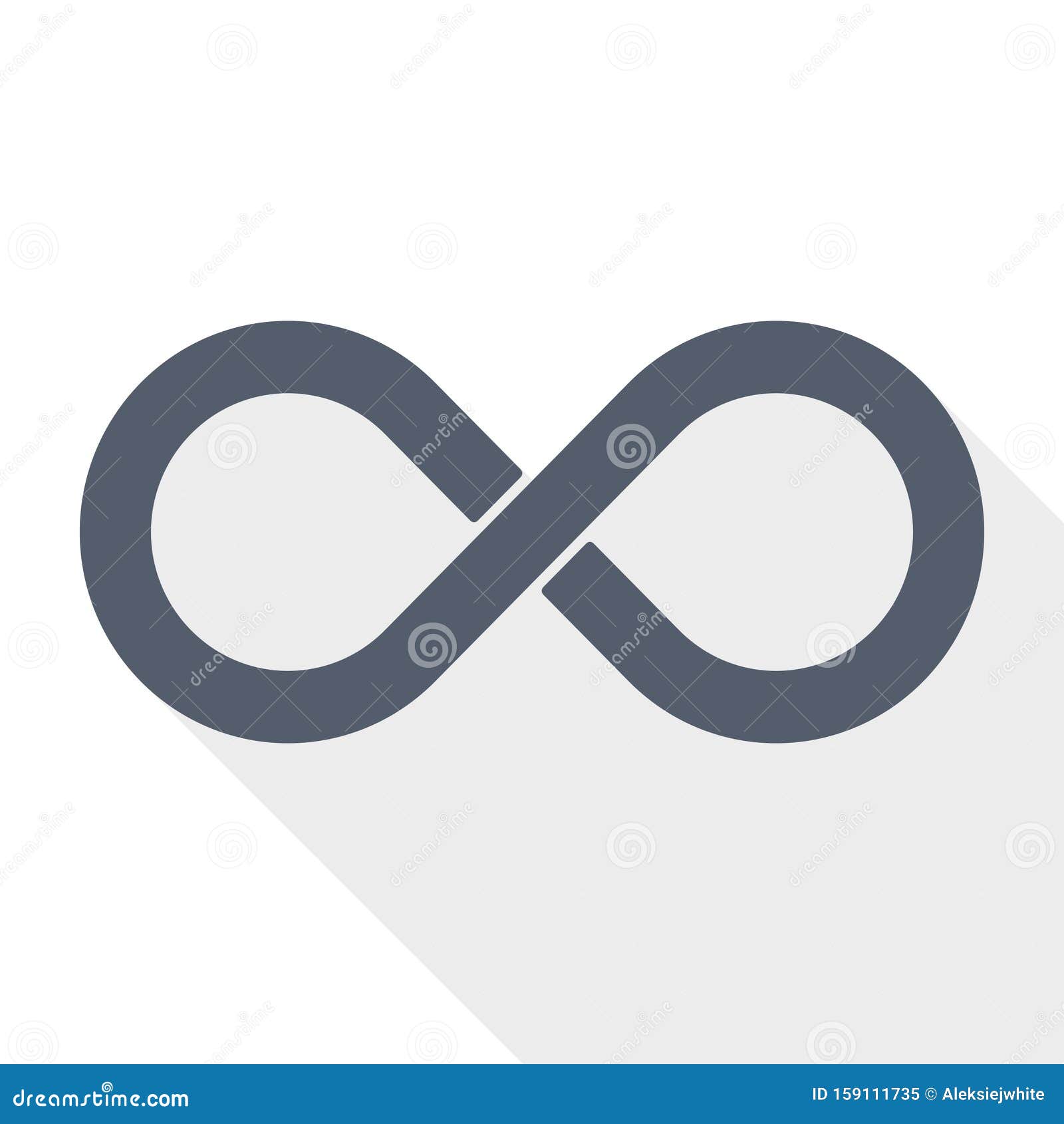 Infinity Vector Icon, Endless Sign, Flat Design Illustration for Apps ...