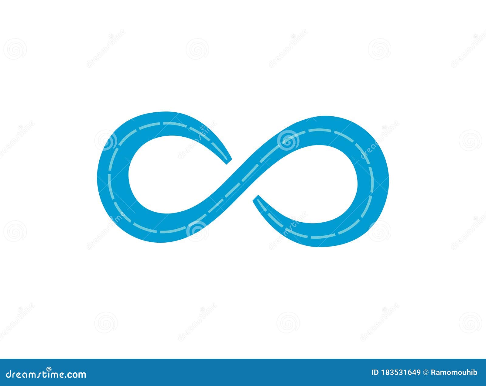 Infinity Road Vector Way Symbol, Blue Winding Road for Logo Design ...