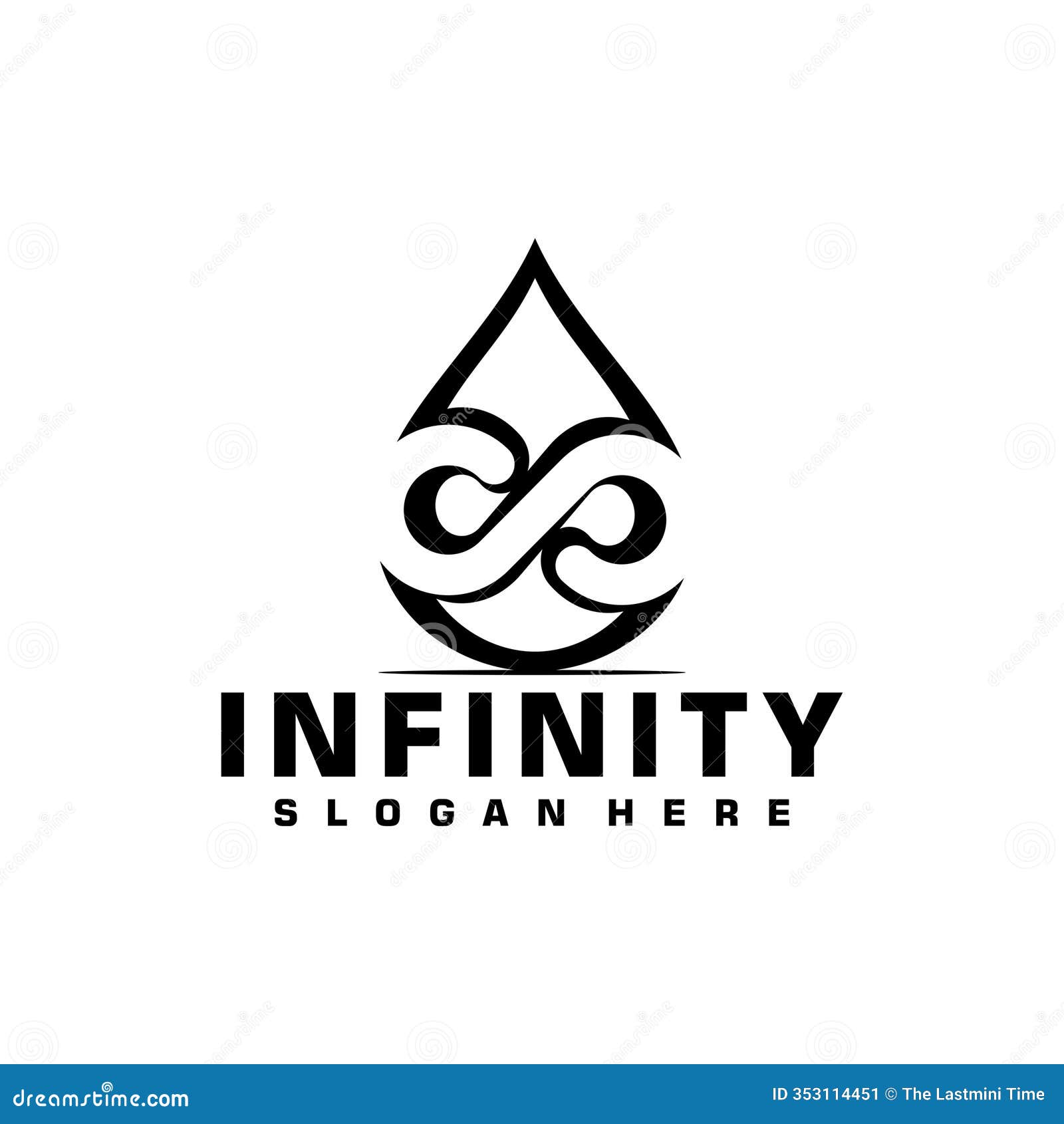 Infinity Water Oil Logo Icon Design Art Stock Illustration ...