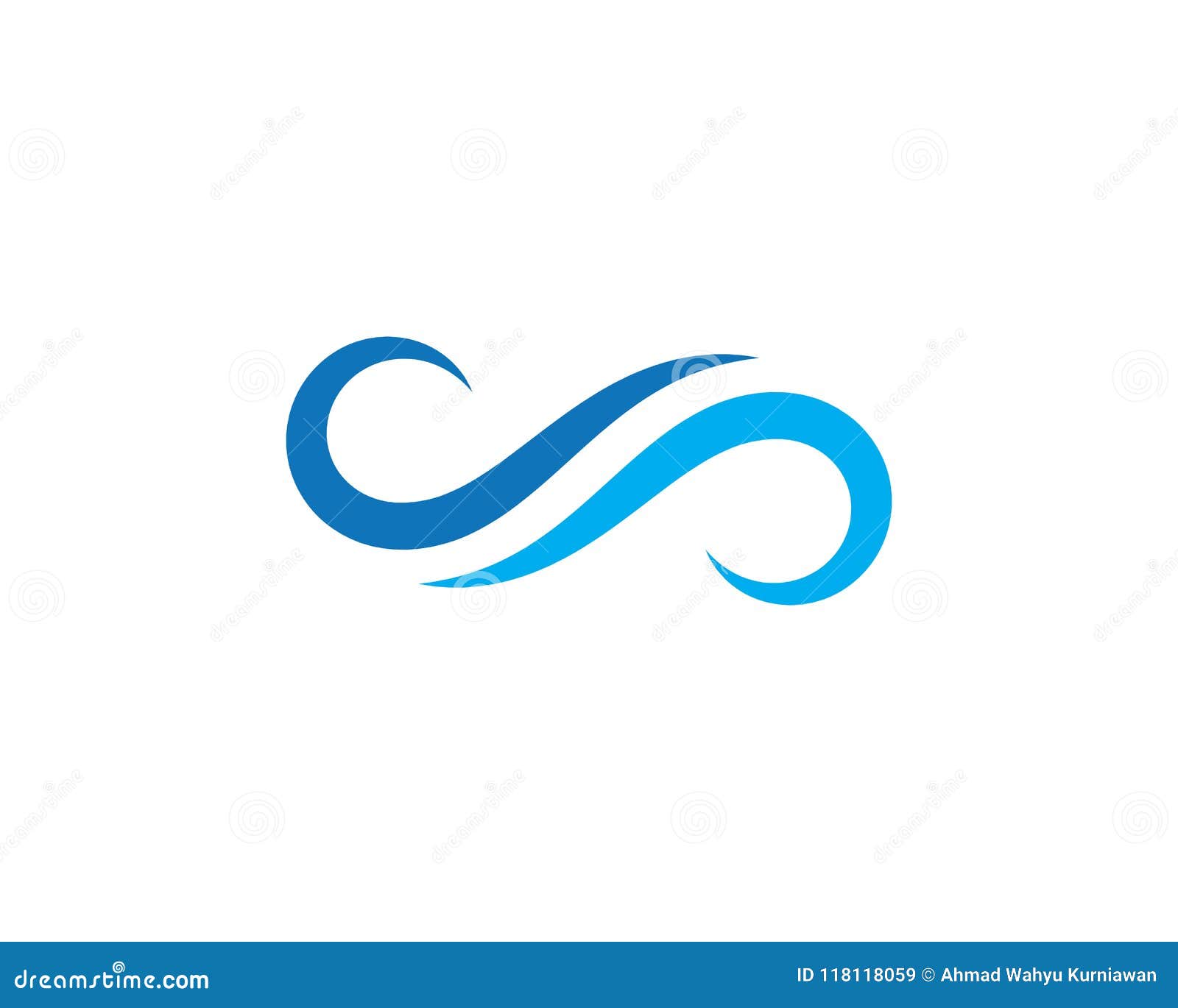 Infinity Water Wave Symbol and Icon Logo Stock Vector - Illustration of ...