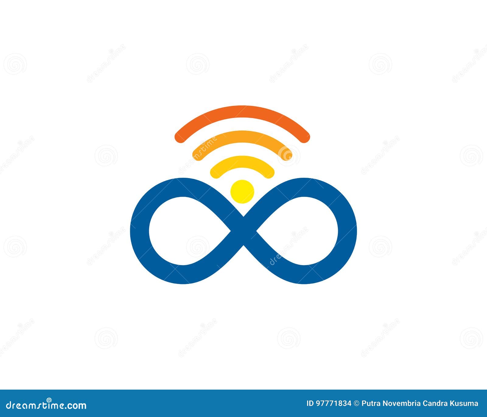 Infinity Wifi Icon Logo Design Element Stock Vector - Illustration of ...