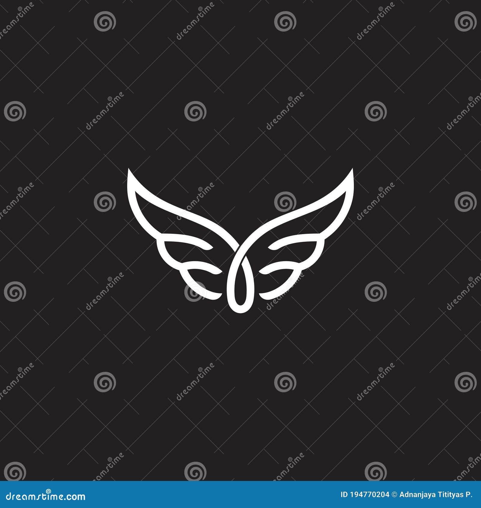 Infinity Wings Simple Curves Design Symbol Vector Stock Vector ...