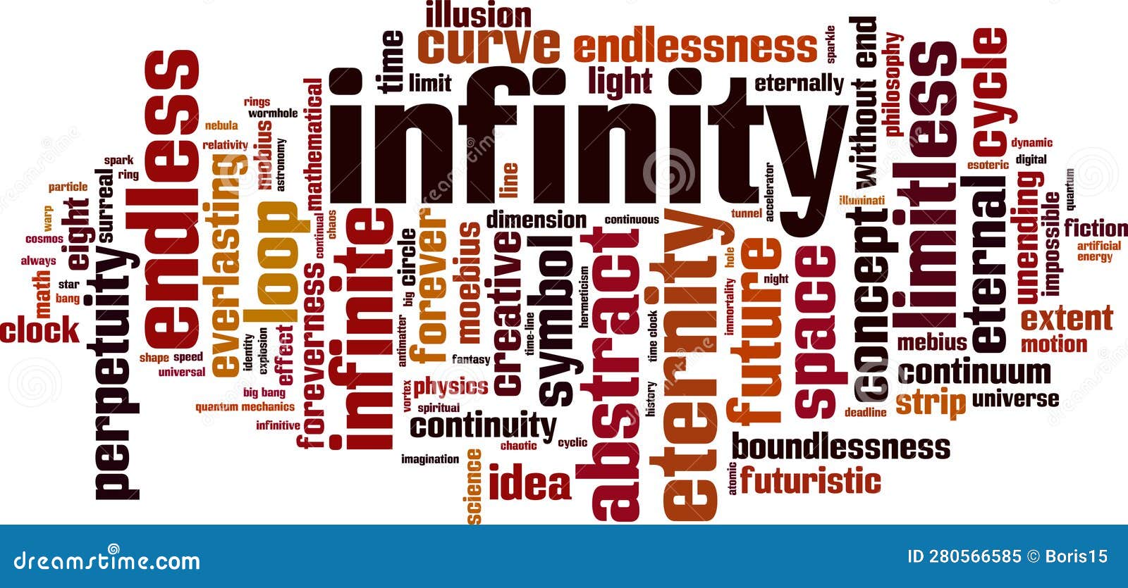 Infinity Word Cloud Vector Illustration | CartoonDealer.com #162091268