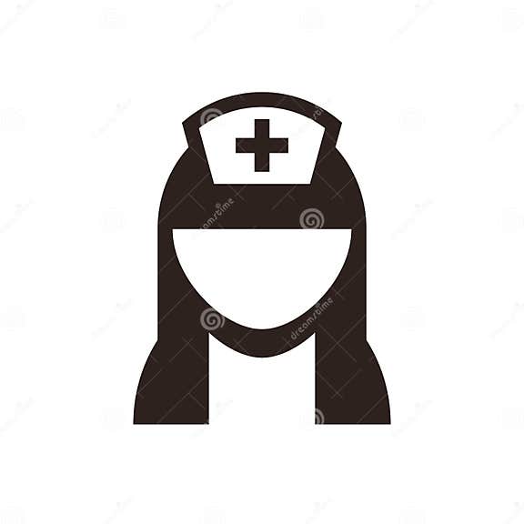 Infirmière Icon illustration de vecteur. Illustration du soignant ...