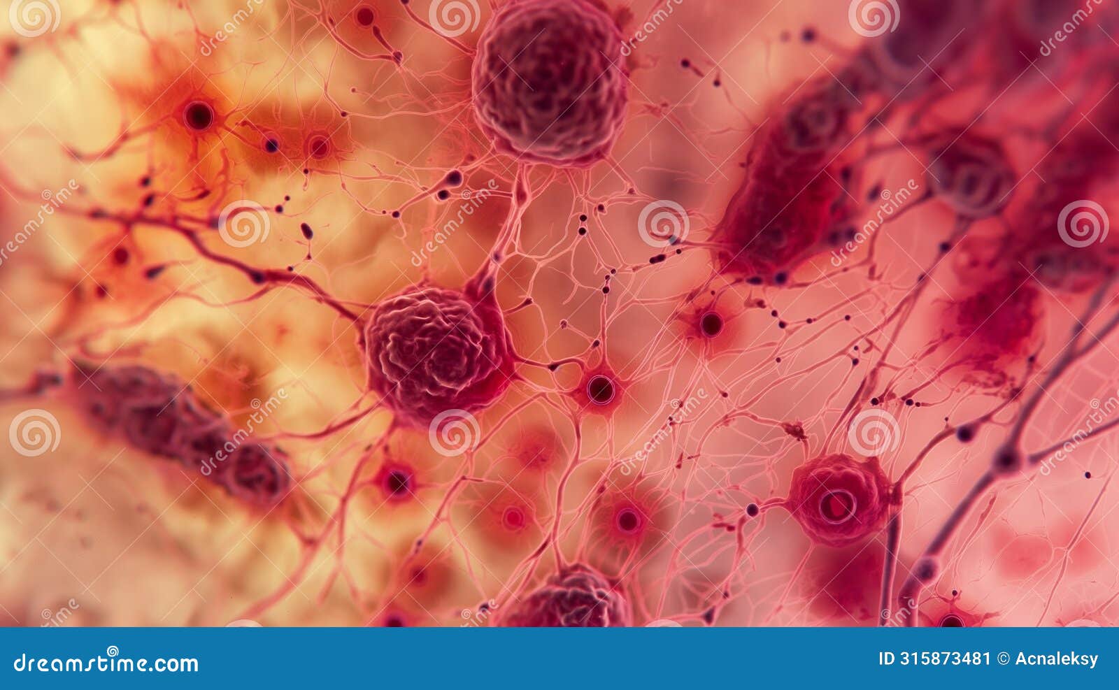 Inflamed Human Lymph Node Under a Microscope, Inflamed Tonsils, Lymph ...