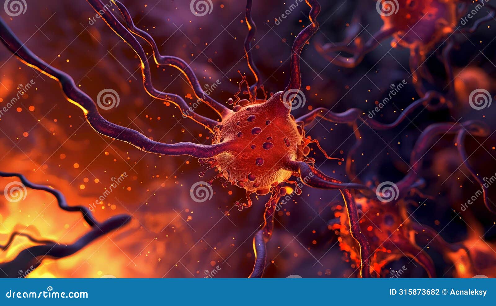 Inflamed Human Lymph Node Under A Microscope, Inflamed Tonsils, Lymph ...