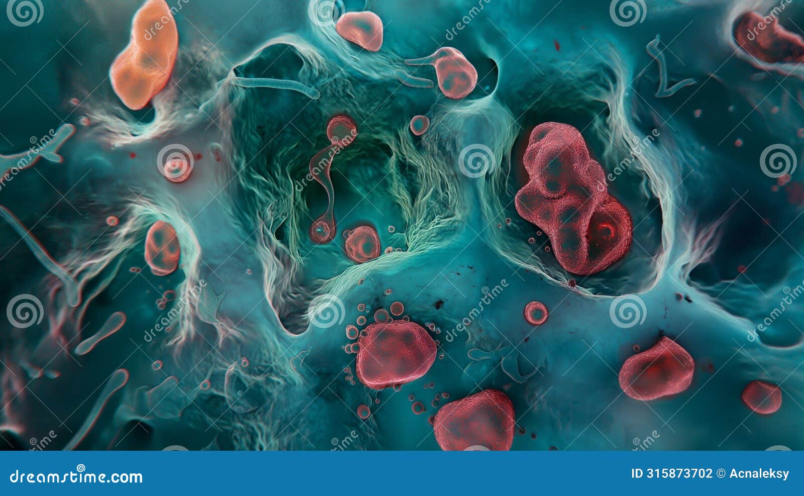 Inflamed Human Lymph Node Under a Microscope, Inflamed Tonsils, Lymph ...