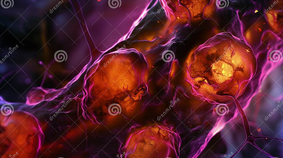 Inflamed Human Lymph Node Under a Microscope, Inflamed Tonsils, Lymph ...