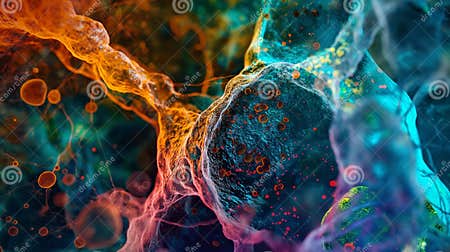 Inflamed Human Lymph Node Under a Microscope, Inflamed Tonsils, Lymph ...