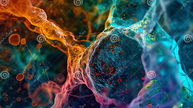 Inflamed Human Lymph Node Under a Microscope, Inflamed Tonsils, Lymph ...